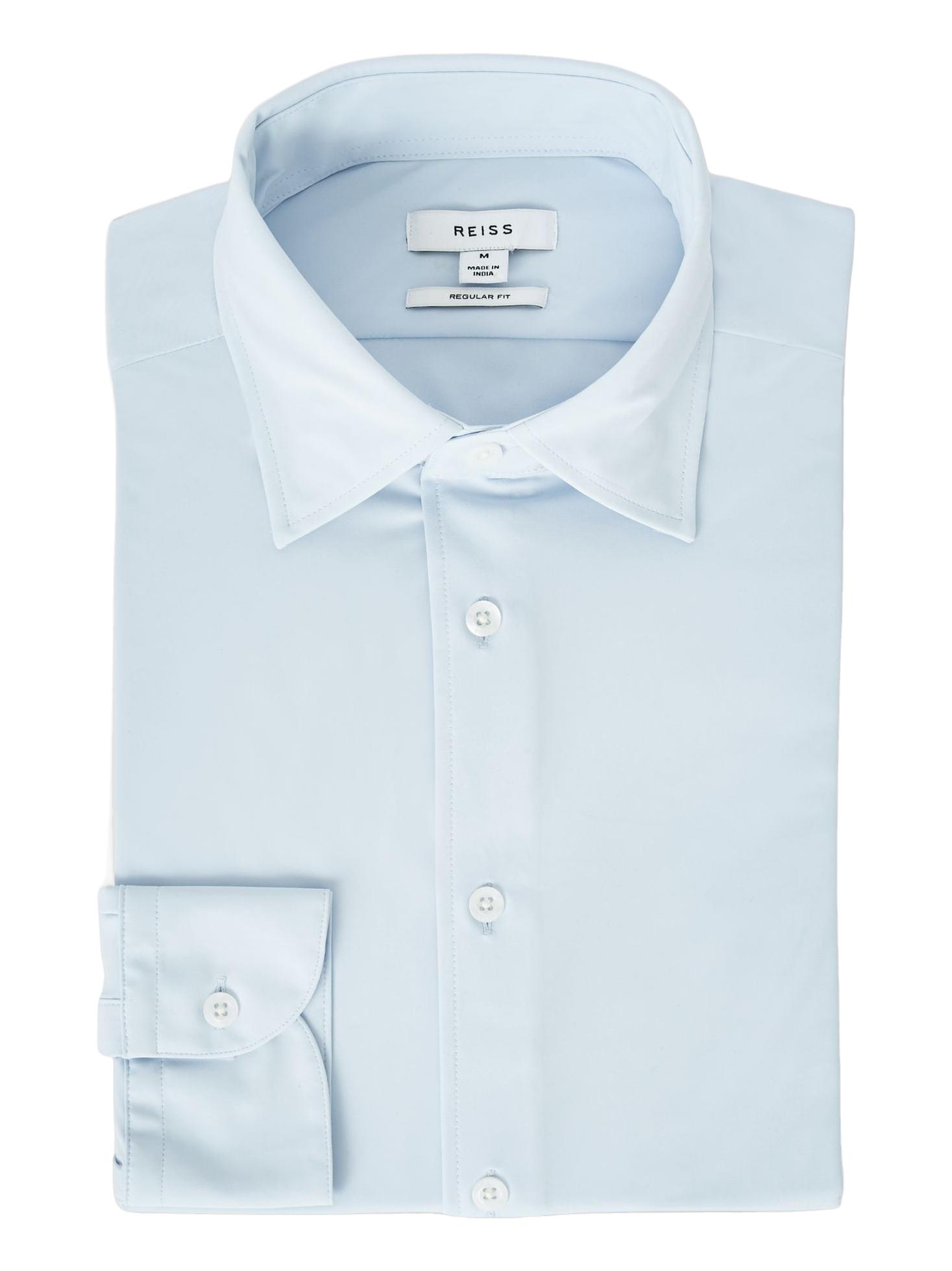 REISS voyager long-sleeve slim-fit travel shirt